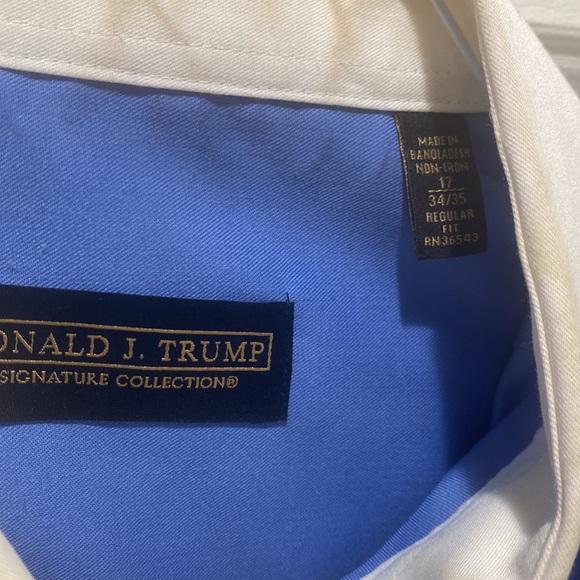 Shirts | Donald Trump Signature Collection Mens Blue And White Dress ...